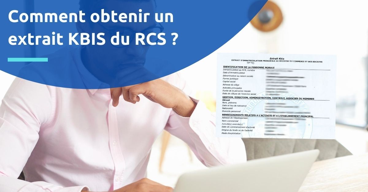 Demande d'extrait KBIS du RCS Registre du commerce des sociétés